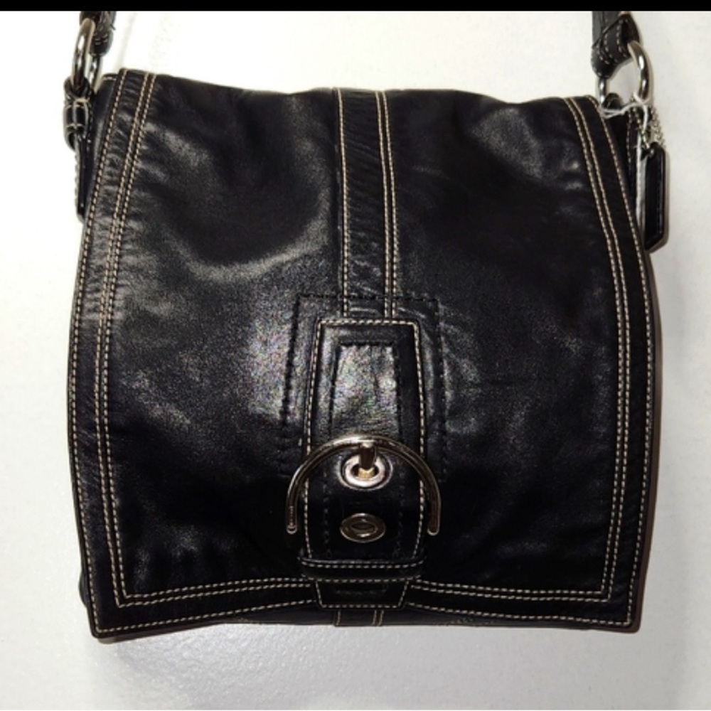 Coach Black Soho Leather Hip Flap Shoulder / Crossbod… - Gem